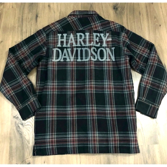Harley-Davidson | Jackets & Coats | Harleydavidson Mens Quilted Flannel ...